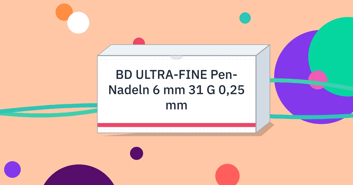 Symbolbild: Packung mit der Aufschrift BD ULTRA-FINE Pen-Nadeln 6 mm 31 G 0,25 mm (PZN 18362991) – Verfügbarkeit und Bezug in Apotheken in Frankfurt am Main