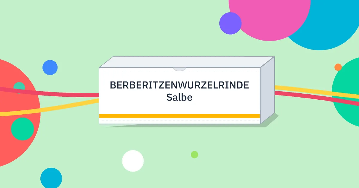 Symbolbild: Packung mit der Aufschrift BERBERITZENWURZELRINDE Salbe (PZN 19418311) – Verfügbarkeit und Bezug in Apotheken in Frankfurt am Main