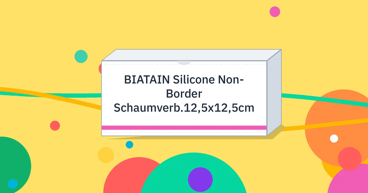 Symbolbild: Packung mit der Aufschrift BIATAIN Silicone Non-Border Schaumverb.12,5x12,5cm (PZN 18303758) – Verfügbarkeit und Bezug in Apotheken in Frankfurt am Main