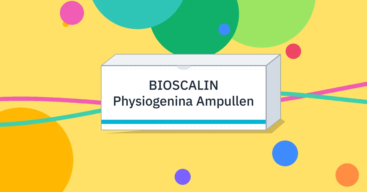 Symbolbild: Packung mit der Aufschrift BIOSCALIN Physiogenina Ampullen (PZN 18711078) – Verfügbarkeit und Bezug in Apotheken in Frankfurt am Main