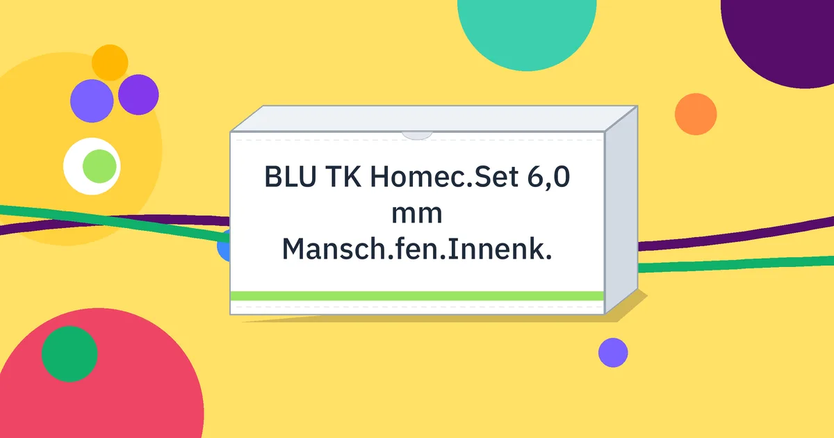 Symbolbild: Packung mit der Aufschrift BLU TK Homec.Set 6,0 mm Mansch.fen.Innenk. (PZN 02150873) – Verfügbarkeit und Bezug in Apotheken in Frankfurt am Main