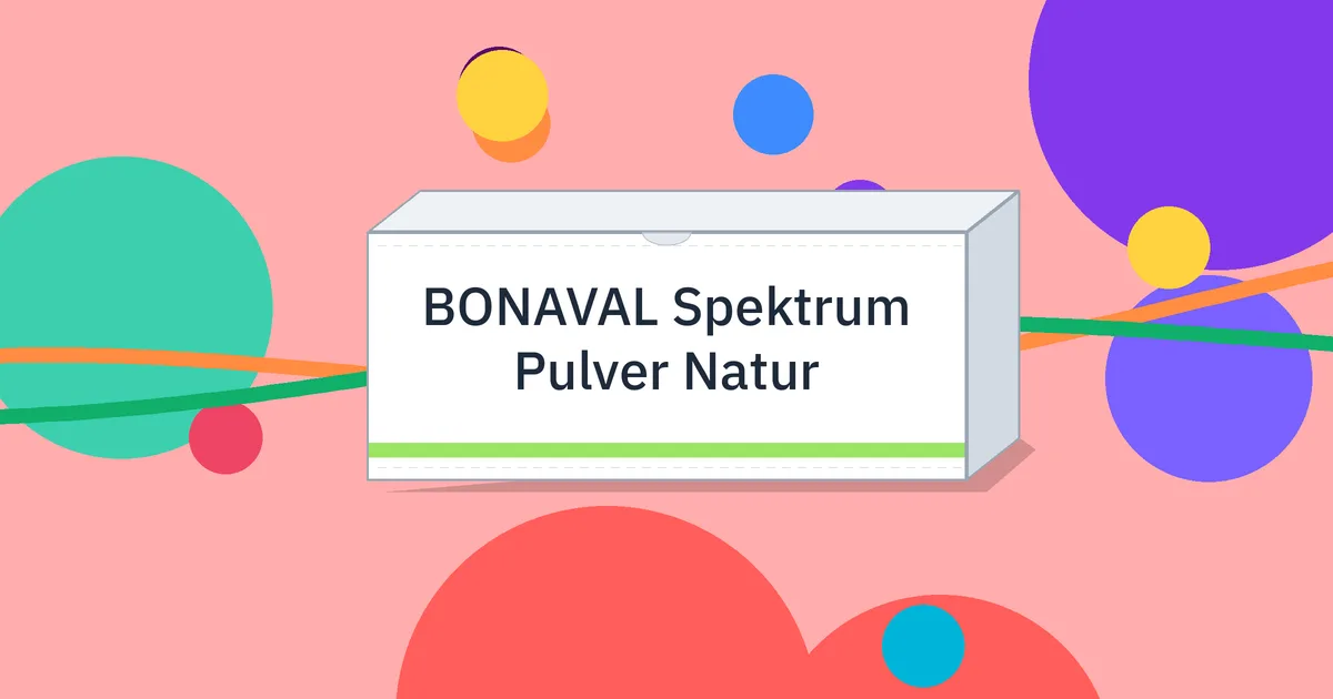 Symbolbild: Packung mit der Aufschrift BONAVAL Spektrum Pulver Natur (PZN 18831925) – Verfügbarkeit und Bezug in Apotheken in Frankfurt am Main