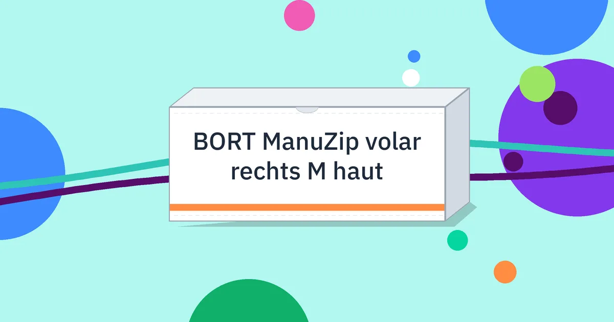 Symbolbild: Packung mit der Aufschrift BORT ManuZip volar rechts M haut (PZN 03808493) – Verfügbarkeit und Bezug in Apotheken in Frankfurt am Main