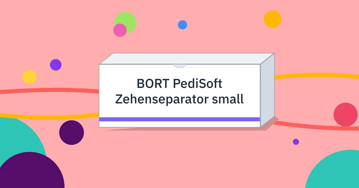 Symbolbild: Packung mit der Aufschrift BORT PediSoft Zehenseparator small (PZN 01512860) – Verfügbarkeit und Bezug in Apotheken in Frankfurt am Main