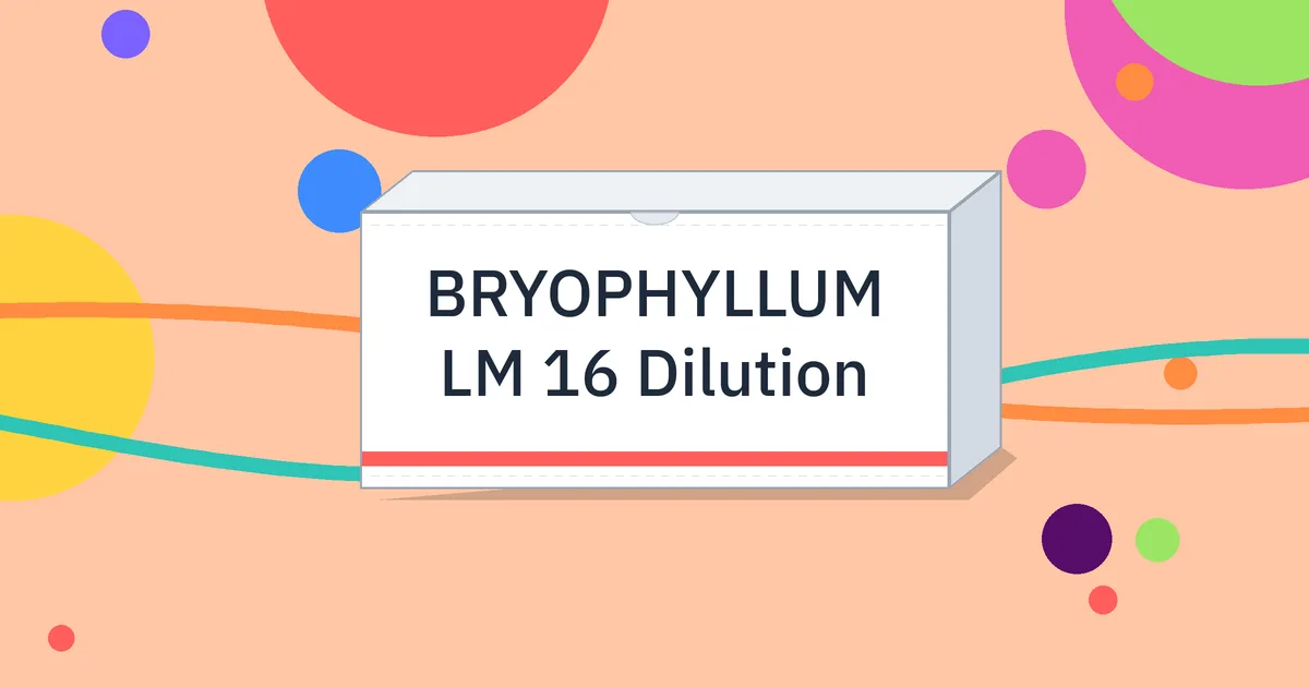 Symbolbild: Packung mit der Aufschrift BRYOPHYLLUM LM 16 Dilution (PZN 13397476) – Verfügbarkeit und Bezug in Apotheken in Frankfurt am Main