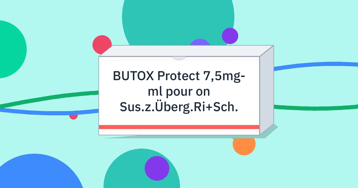 Symbolbild: Packung mit der Aufschrift BUTOX Protect 7,5mg-ml pour on Sus.z.Überg.Ri+Sch. (PZN 10109689) – Verfügbarkeit und Bezug in Apotheken in Frankfurt am Main