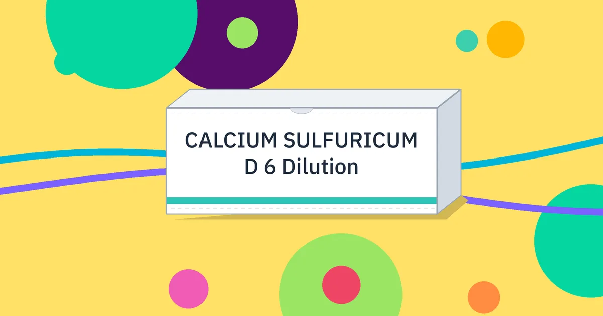 Symbolbild: Packung mit der Aufschrift CALCIUM SULFURICUM D 6 Dilution (PZN 02609461) – Verfügbarkeit und Bezug in Apotheken in Frankfurt am Main