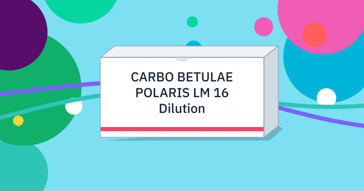Symbolbild: Packung mit der Aufschrift CARBO BETULAE POLARIS LM 16 Dilution (PZN 13764259) – Verfügbarkeit und Bezug in Apotheken in Frankfurt am Main