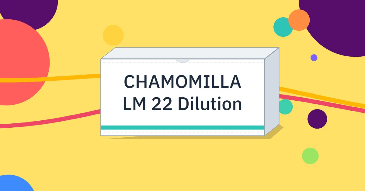 Symbolbild: Packung mit der Aufschrift CHAMOMILLA LM 22 Dilution (PZN 12812619) – Verfügbarkeit und Bezug in Apotheken in Frankfurt am Main