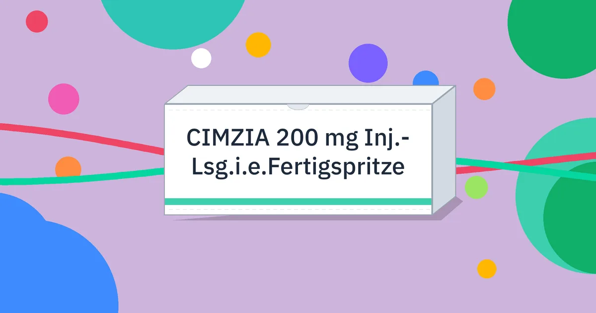 Symbolbild: Packung mit der Aufschrift CIMZIA 200 mg Inj.-Lsg.i.e.Fertigspritze (PZN 01751636) – Verfügbarkeit und Bezug in Apotheken in Frankfurt am Main