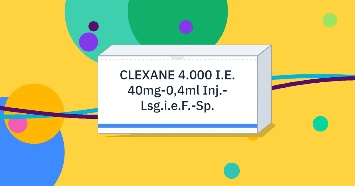 Symbolbild: Packung mit der Aufschrift CLEXANE 4.000 I.E. 40mg-0,4ml Inj.-Lsg.i.e.F.-Sp. (PZN 13827445) – Verfügbarkeit und Bezug in Apotheken in Frankfurt am Main