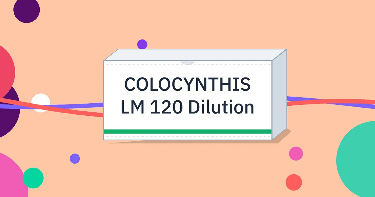 Symbolbild: Packung mit der Aufschrift COLOCYNTHIS LM 120 Dilution (PZN 12832929) – Verfügbarkeit und Bezug in Apotheken in Frankfurt am Main