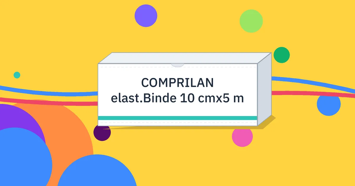 Symbolbild: Packung mit der Aufschrift COMPRILAN elast.Binde 10 cmx5 m (PZN 17200269) – Verfügbarkeit und Bezug in Apotheken in Frankfurt am Main