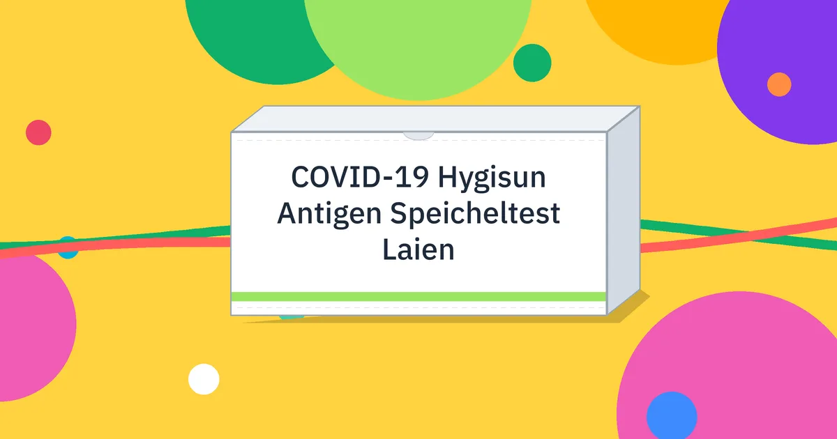 Symbolbild: Packung mit der Aufschrift COVID-19 Hygisun Antigen Speicheltest Laien (PZN 17444669) – Verfügbarkeit und Bezug in Apotheken in Frankfurt am Main