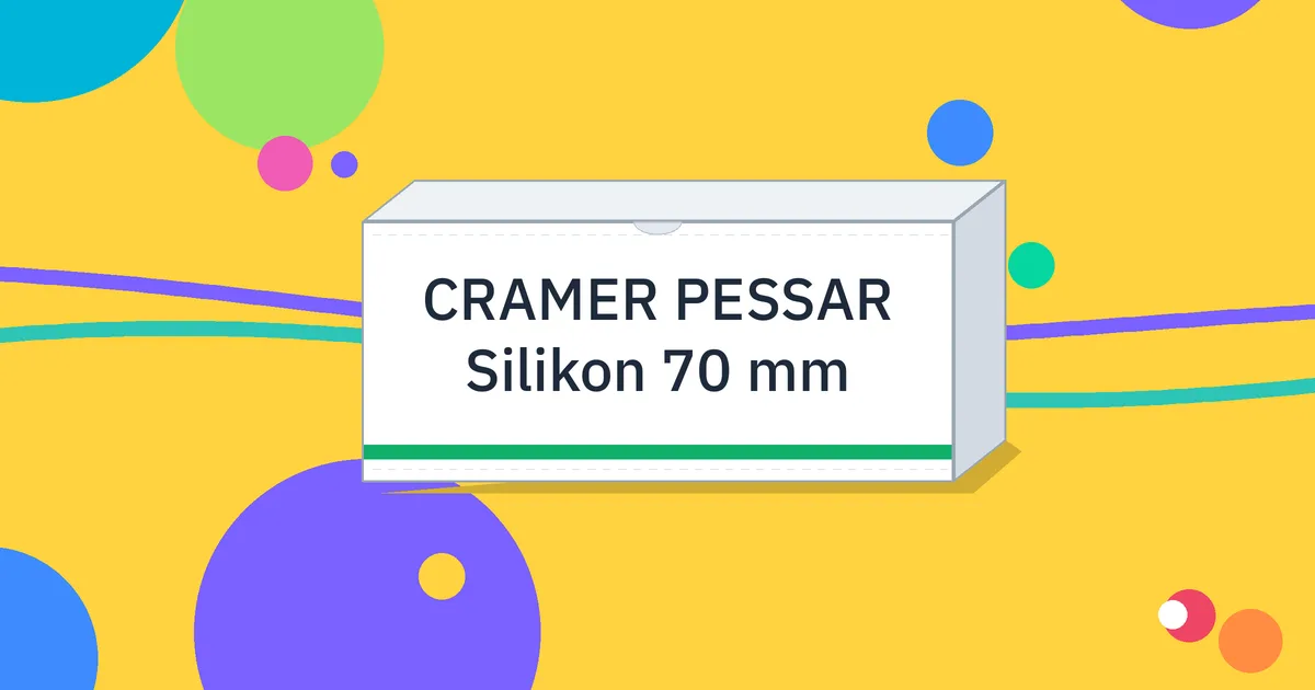 Symbolbild: Packung mit der Aufschrift CRAMER PESSAR Silikon 70 mm (PZN 04022731) – Verfügbarkeit und Bezug in Apotheken in Frankfurt am Main