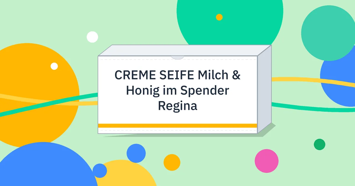 Symbolbild: Packung mit der Aufschrift CREME SEIFE Milch & Honig im Spender Regina (PZN 15422155) – Verfügbarkeit und Bezug in Apotheken in Frankfurt am Main