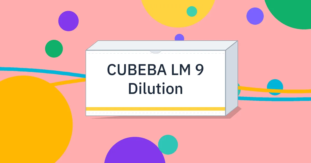 Symbolbild: Packung mit der Aufschrift CUBEBA LM 9 Dilution (PZN 13456730) – Verfügbarkeit und Bezug in Apotheken in Frankfurt am Main