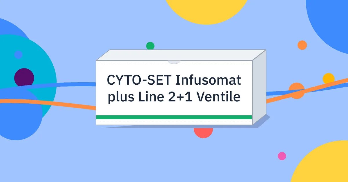 Symbolbild: Packung mit der Aufschrift CYTO-SET Infusomat plus Line 2+1 Ventile (PZN 12731140) – Verfügbarkeit und Bezug in Apotheken in Frankfurt am Main