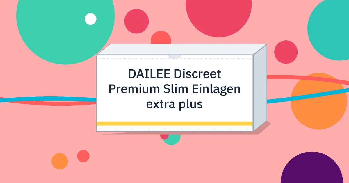 Symbolbild: Packung mit der Aufschrift DAILEE Discreet Premium Slim Einlagen extra plus (PZN 19397402) – Verfügbarkeit und Bezug in Apotheken in Frankfurt am Main