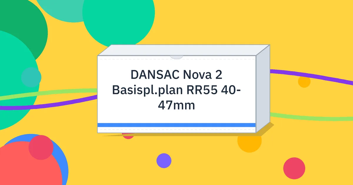 Symbolbild: Packung mit der Aufschrift DANSAC Nova 2 Basispl.plan RR55 40-47mm (PZN 01438833) – Verfügbarkeit und Bezug in Apotheken in Frankfurt am Main