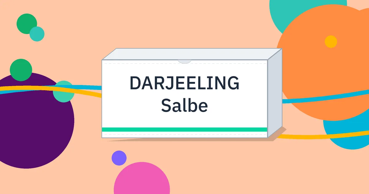 Symbolbild: Packung mit der Aufschrift DARJEELING Salbe (PZN 17937745) – Verfügbarkeit und Bezug in Apotheken in Frankfurt am Main