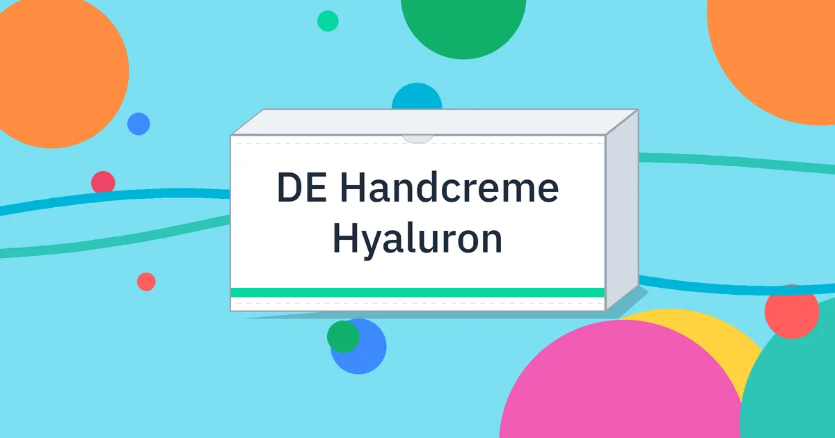 Symbolbild: Packung mit der Aufschrift DE Handcreme Hyaluron (PZN 19268840) – Verfügbarkeit und Bezug in Apotheken in Frankfurt am Main