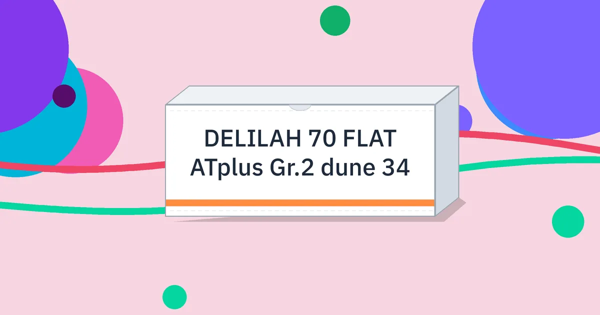 Symbolbild: Packung mit der Aufschrift DELILAH 70 FLAT ATplus Gr.2 dune 34 (PZN 13848542) – Verfügbarkeit und Bezug in Apotheken in Frankfurt am Main