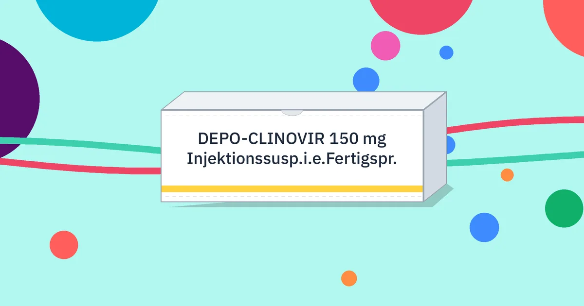 Symbolbild: Packung mit der Aufschrift DEPO-CLINOVIR 150 mg Injektionssusp.i.e.Fertigspr. (PZN 02405793) – Verfügbarkeit und Bezug in Apotheken in Frankfurt am Main