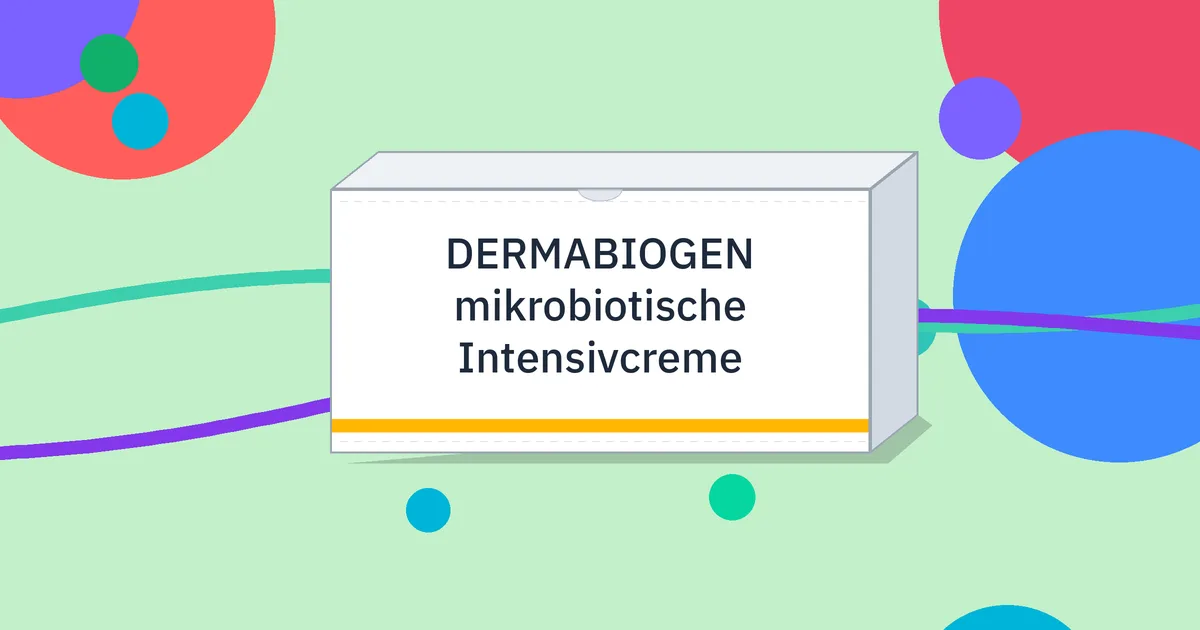 Symbolbild: Packung mit der Aufschrift DERMABIOGEN mikrobiotische Intensivcreme (PZN 18186212) – Verfügbarkeit und Bezug in Apotheken in Frankfurt am Main