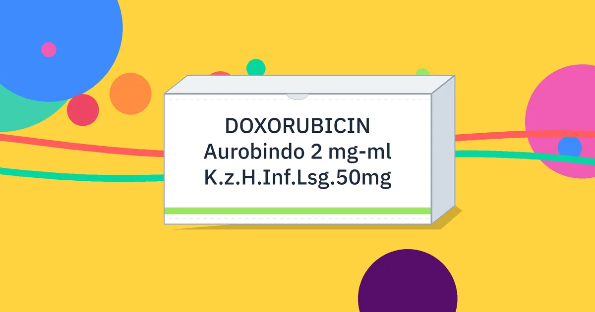 Symbolbild: Packung mit der Aufschrift DOXORUBICIN Aurobindo 2 mg-ml K.z.H.Inf.Lsg.50mg (PZN 11354250) – Verfügbarkeit und Bezug in Apotheken in Frankfurt am Main