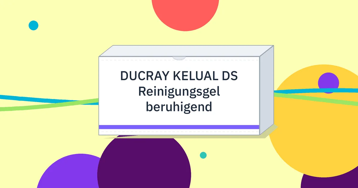 Symbolbild: Packung mit der Aufschrift DUCRAY KELUAL DS Reinigungsgel beruhigend (PZN 11522552) – Verfügbarkeit und Bezug in Apotheken in Frankfurt am Main