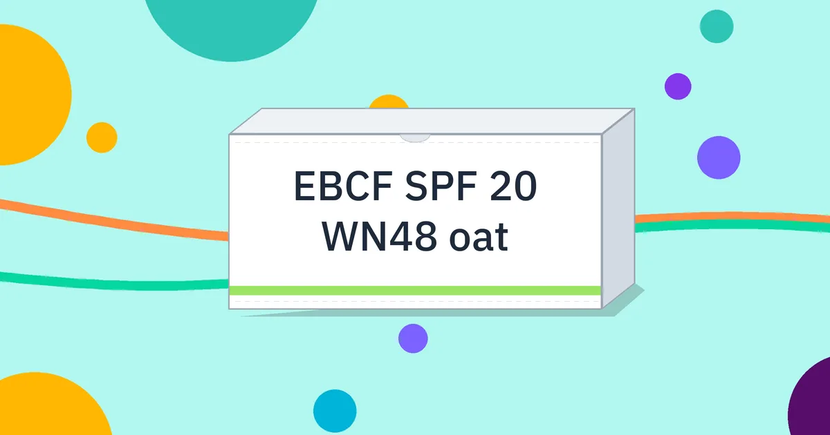 Symbolbild: Packung mit der Aufschrift EBCF SPF 20 WN48 oat (PZN 18895434) – Verfügbarkeit und Bezug in Apotheken in Frankfurt am Main