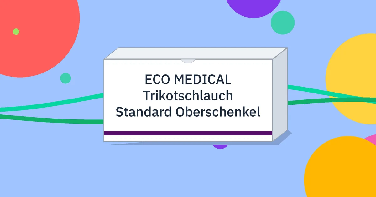 Symbolbild: Packung mit der Aufschrift ECO MEDICAL Trikotschlauch Standard Oberschenkel (PZN 00732246) – Verfügbarkeit und Bezug in Apotheken in Frankfurt am Main