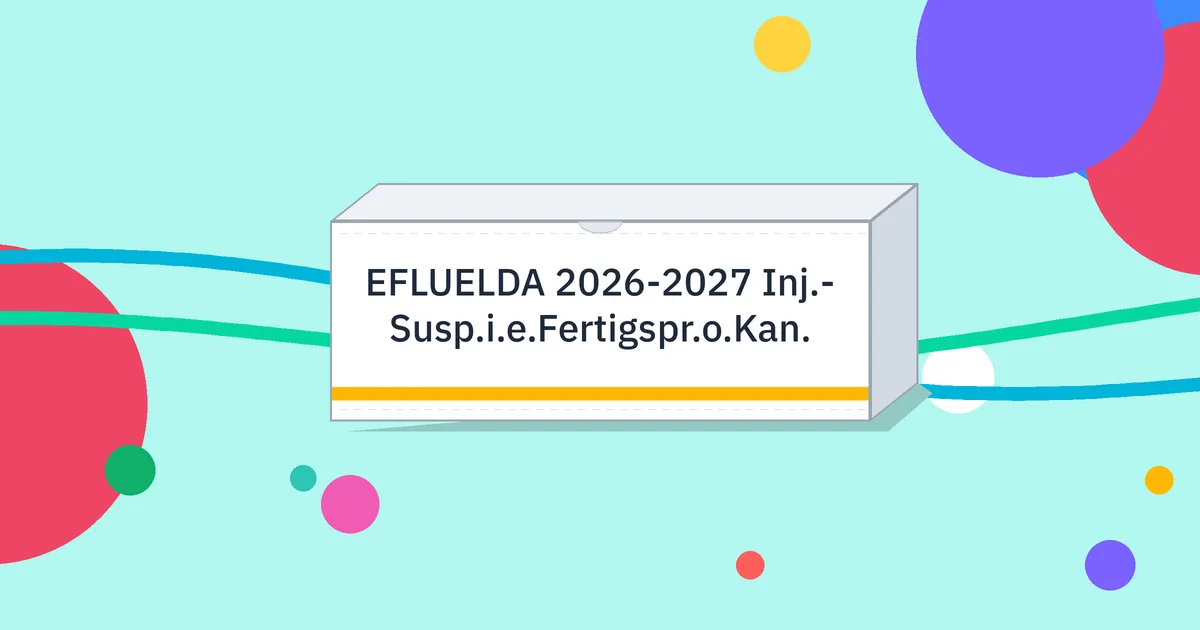 Symbolbild: Packung mit der Aufschrift EFLUELDA 2026-2027 Inj.-Susp.i.e.Fertigspr.o.Kan. (PZN 20174535) – Verfügbarkeit und Bezug in Apotheken in Frankfurt am Main