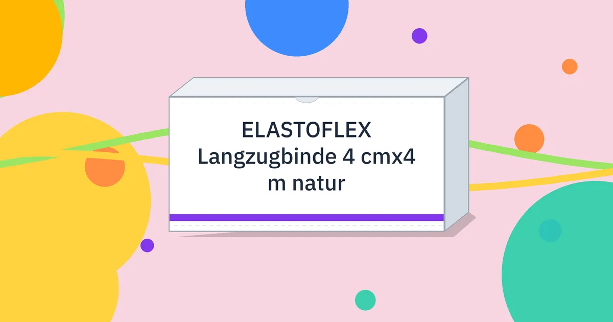 Symbolbild: Packung mit der Aufschrift ELASTOFLEX Langzugbinde 4 cmx4 m natur (PZN 17176275) – Verfügbarkeit und Bezug in Apotheken in Frankfurt am Main