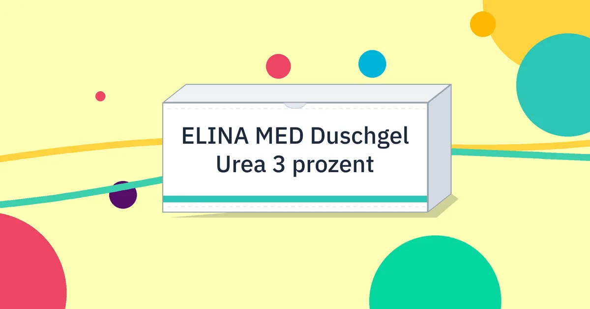 Symbolbild: Packung mit der Aufschrift ELINA MED Duschgel Urea 3 prozent (PZN 13921173) – Verfügbarkeit und Bezug in Apotheken in Frankfurt am Main