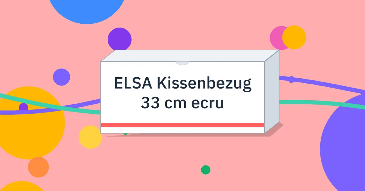 Symbolbild: Packung mit der Aufschrift ELSA Kissenbezug 33 cm ecru (PZN 02816852) – Verfügbarkeit und Bezug in Apotheken in Frankfurt am Main
