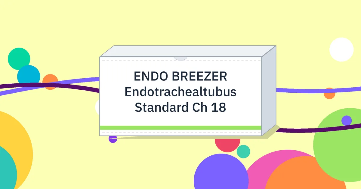 Symbolbild: Packung mit der Aufschrift ENDO BREEZER Endotrachealtubus Standard Ch 18 (PZN 16783665) – Verfügbarkeit und Bezug in Apotheken in Frankfurt am Main