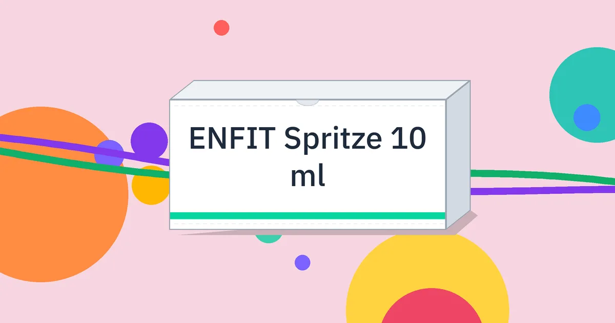 Symbolbild: Packung mit der Aufschrift ENFIT Spritze 10 ml (PZN 18174255) – Verfügbarkeit und Bezug in Apotheken in Frankfurt am Main