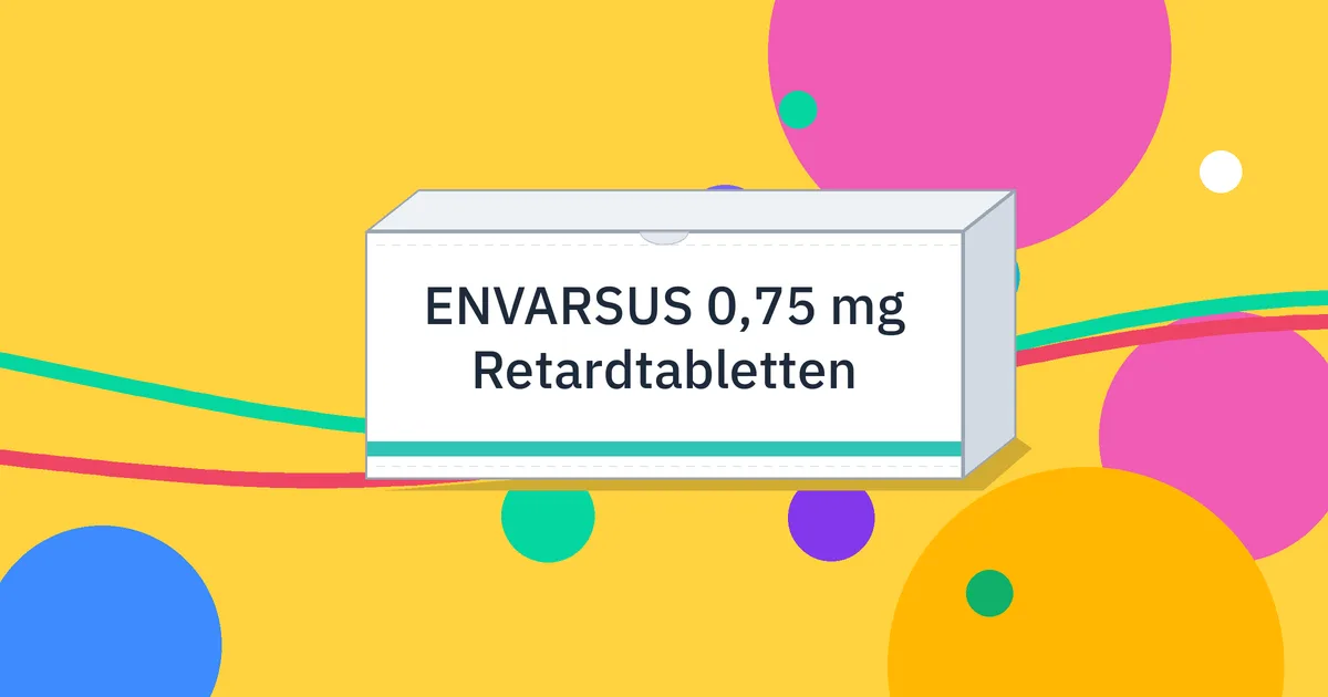 Symbolbild: Packung mit der Aufschrift ENVARSUS 0,75 mg Retardtabletten (PZN 19228361) – Verfügbarkeit und Bezug in Apotheken in Frankfurt am Main