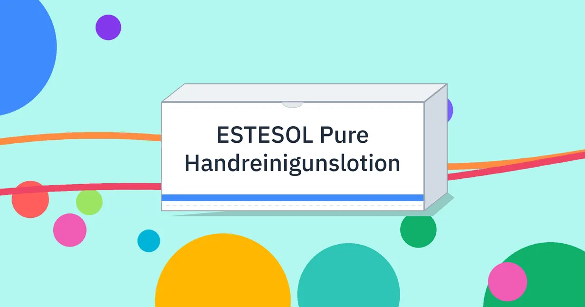 Symbolbild: Packung mit der Aufschrift ESTESOL Pure Handreinigunslotion (PZN 16748812) – Verfügbarkeit und Bezug in Apotheken in Frankfurt am Main