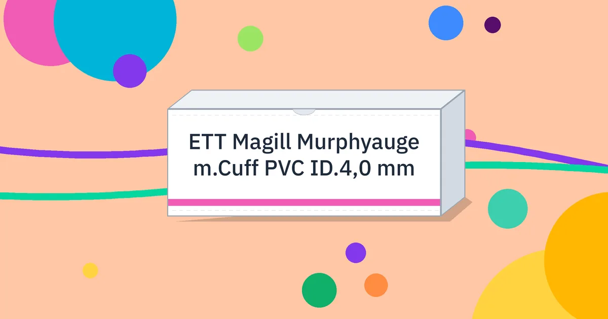Symbolbild: Packung mit der Aufschrift ETT Magill Murphyauge m.Cuff PVC ID.4,0 mm (PZN 19120422) – Verfügbarkeit und Bezug in Apotheken in Frankfurt am Main