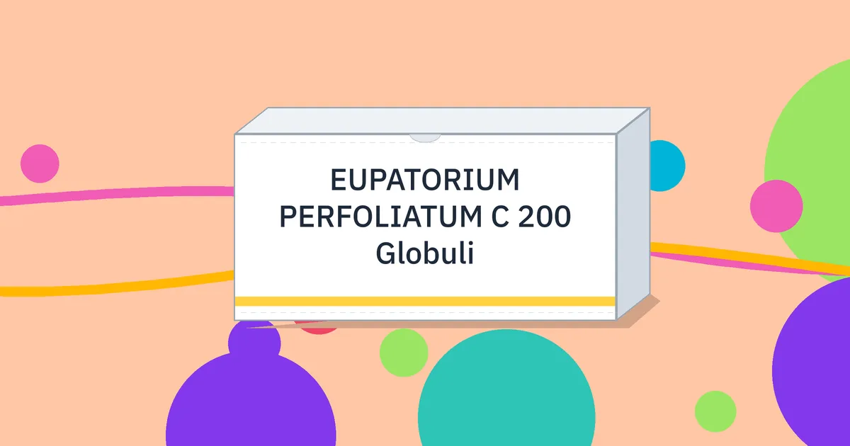 Symbolbild: Packung mit der Aufschrift EUPATORIUM PERFOLIATUM C 200 Globuli (PZN 04216754) – Verfügbarkeit und Bezug in Apotheken in Frankfurt am Main
