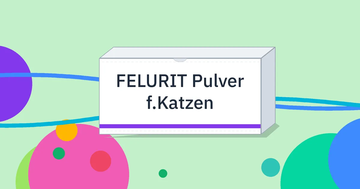 Symbolbild: Packung mit der Aufschrift FELURIT Pulver f.Katzen (PZN 18365015) – Verfügbarkeit und Bezug in Apotheken in Frankfurt am Main