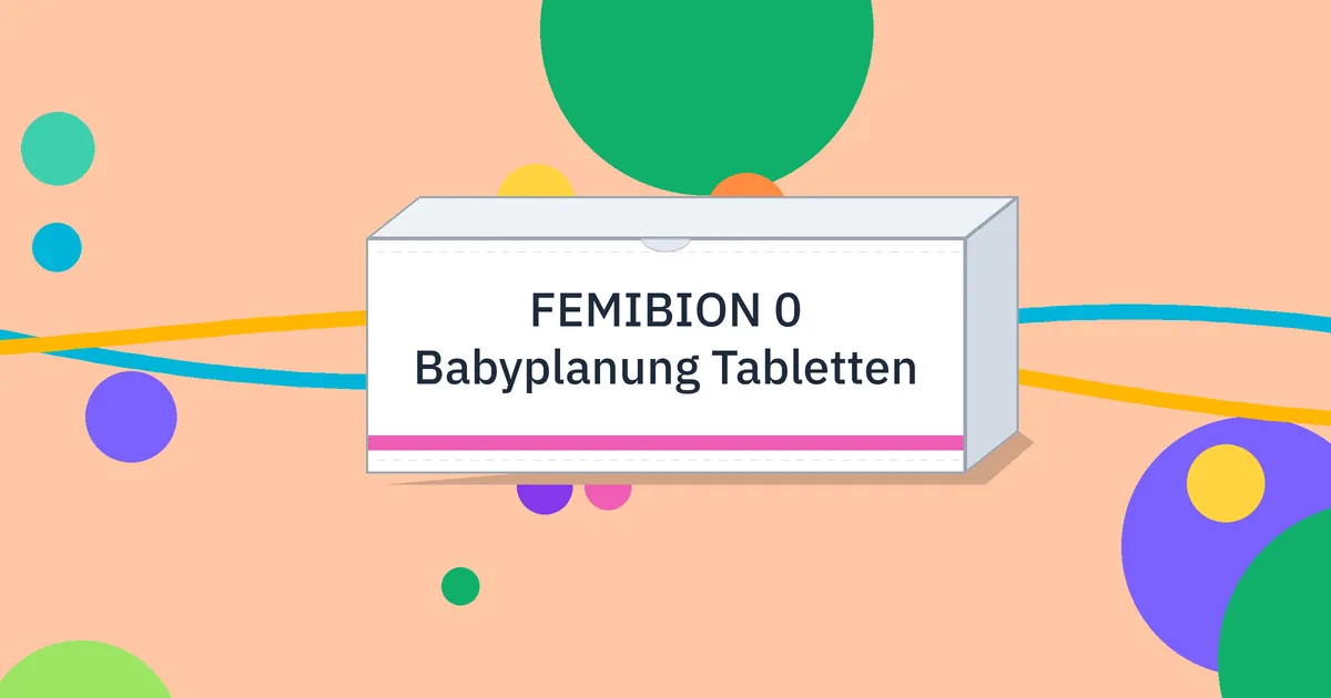 Symbolbild: Packung mit der Aufschrift FEMIBION 0 Babyplanung Tabletten (PZN 17668713) – Verfügbarkeit und Bezug in Apotheken in Frankfurt am Main