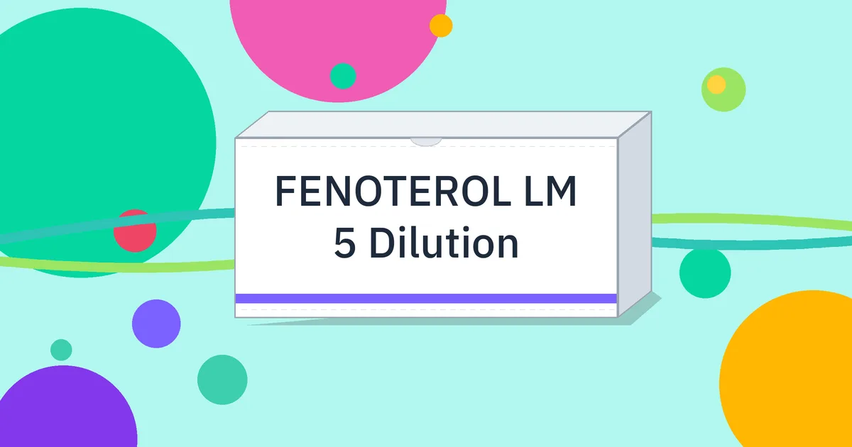 Symbolbild: Packung mit der Aufschrift FENOTEROL LM 5 Dilution (PZN 12847003) – Verfügbarkeit und Bezug in Apotheken in Frankfurt am Main