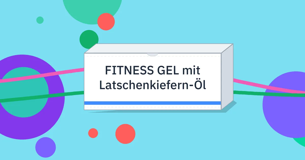 Symbolbild: Packung mit der Aufschrift FITNESS GEL mit Latschenkiefern-Öl (PZN 09606626) – Verfügbarkeit und Bezug in Apotheken in Frankfurt am Main