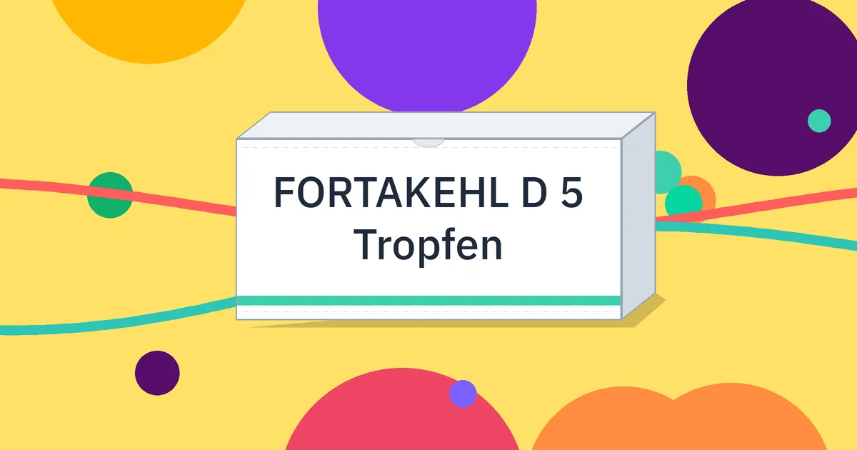 Symbolbild: Packung mit der Aufschrift FORTAKEHL D 5 Tropfen (PZN 03207196) – Verfügbarkeit und Bezug in Apotheken in Frankfurt am Main