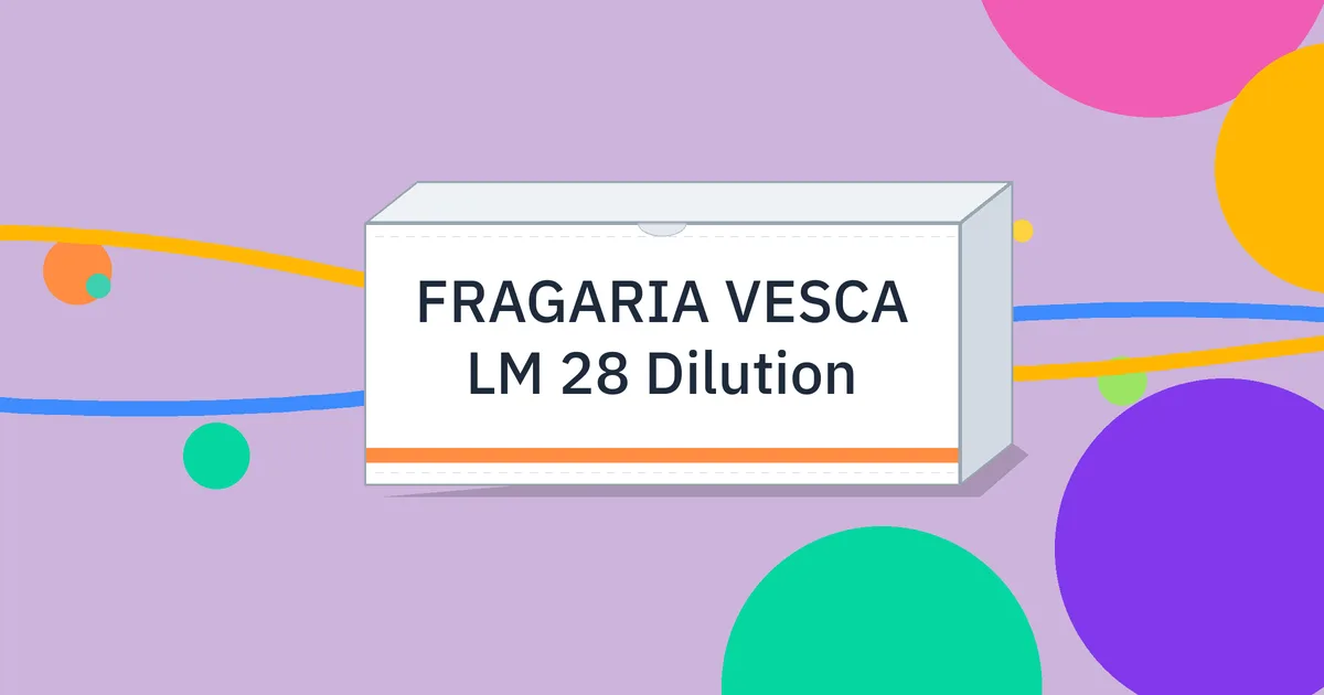 Symbolbild: Packung mit der Aufschrift FRAGARIA VESCA LM 28 Dilution (PZN 13490833) – Verfügbarkeit und Bezug in Apotheken in Frankfurt am Main