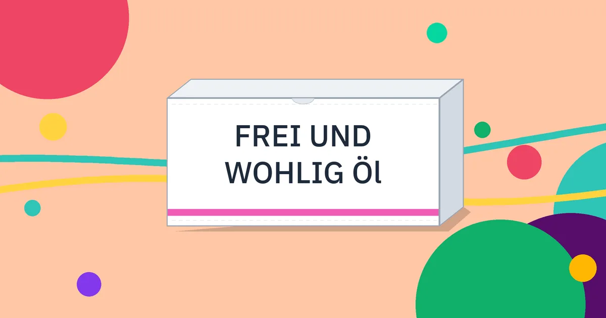 Symbolbild: Packung mit der Aufschrift FREI UND WOHLIG Öl (PZN 04655436) – Verfügbarkeit und Bezug in Apotheken in Frankfurt am Main